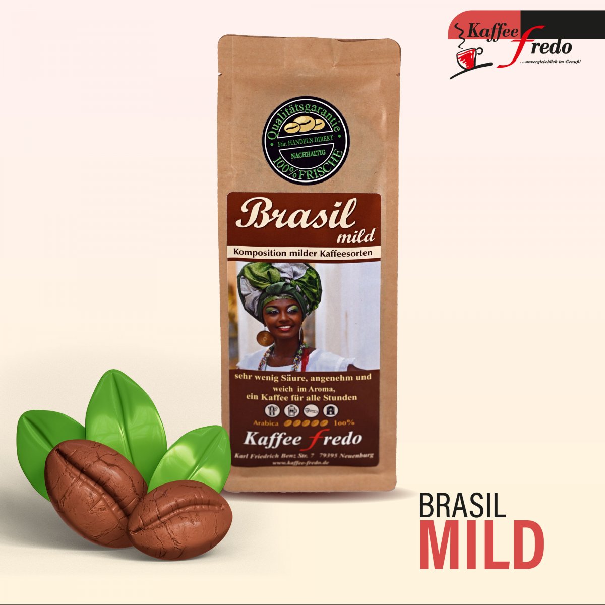 Brasil Mild Gemahlen für Filtertüten 500g., 14,99