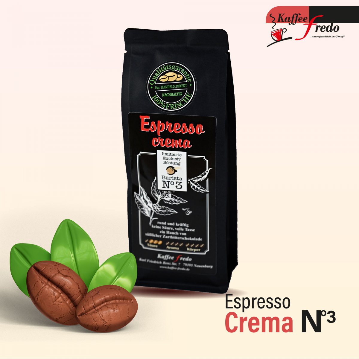 Pads Espresso crema - Kaffee Fredo, 4,99